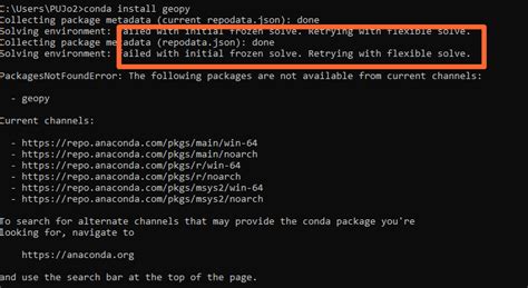 python中 用conda 命令 安装第三方包出错的 解决方案 走看看