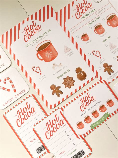 Hot Chocolate Dramatic Play Set Printable Hot Cocoa Role Play Set