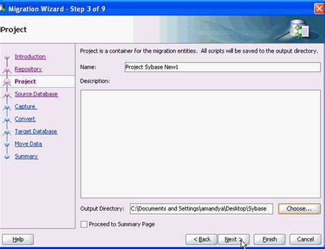 migrating a sybase database to oracle database 11g