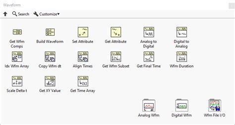 functions palette programming waveform labview wiki