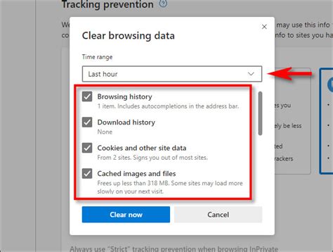 how to clear edge browsing data with a keyboard shortcut