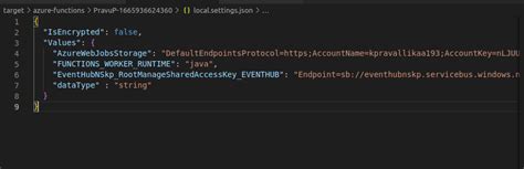 java how to configure datatype parameter of eventhubtrigger stack