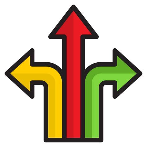 Up Arrow Srip Lineal Color Icon