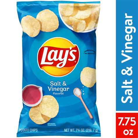 Lays Potato Chips Salt And Vinegar Flavor 7 75 Oz Bag