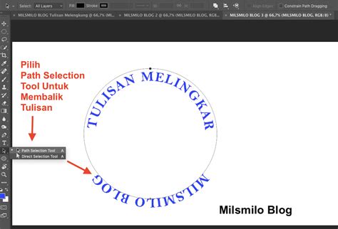Membuat Tulisan Melengkung Dan Melingkar Di Photoshop Milsmilo Blog