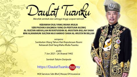 Hari Keputeraan Agong 2018 Selamat Ulang Tahun Kepute