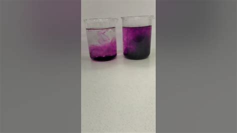 Diffusion Potassium Manganate Vii Hot And Cold Chemistry Experiment