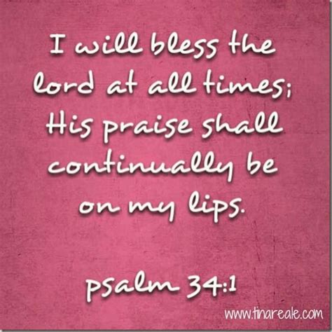 I Will Bless The Lord At All Times His Praise Shall Continually Be On