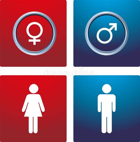 Man And Woman Symbol Set Relationship Stock Vector Illustration Of