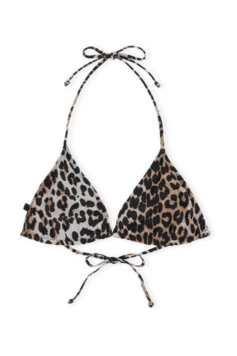 Leopard String Bikini Bottom Ganni Kr 가니