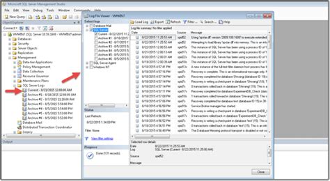 how to set up sql server 2005 error log management
