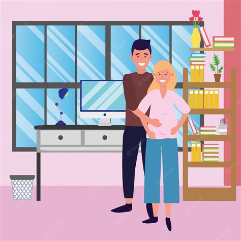 Premium Vector Pregnant Couple Avatar