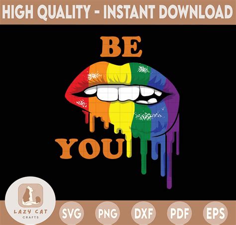 Lgbt Rainbow Dripping Lips Png Svg Ai Png Bisexual Transex Inspire