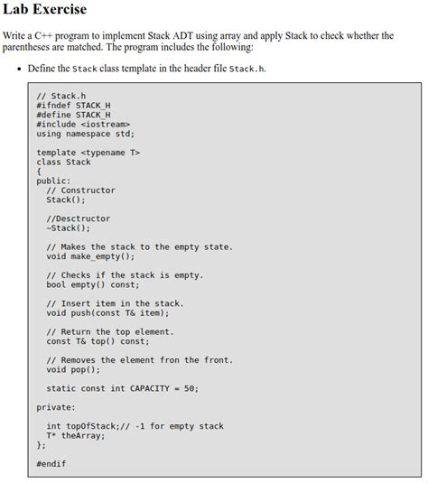 solved lab exercise write a c program to implement stack