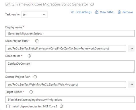 build issue on generating migration script 9612 asp