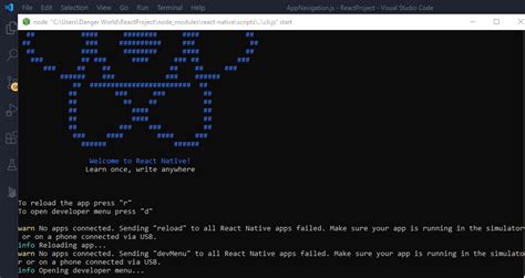react native why android virtual device showing blank