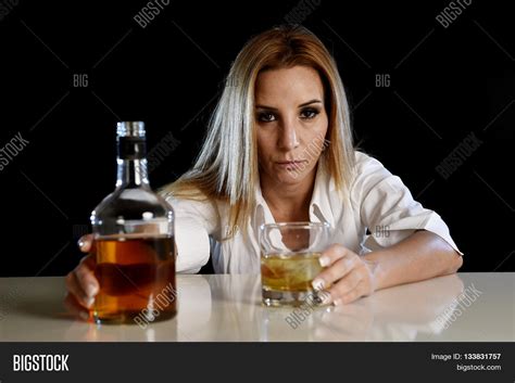 Drunk Woman Alone Image And Photo Free Trial Bigstock