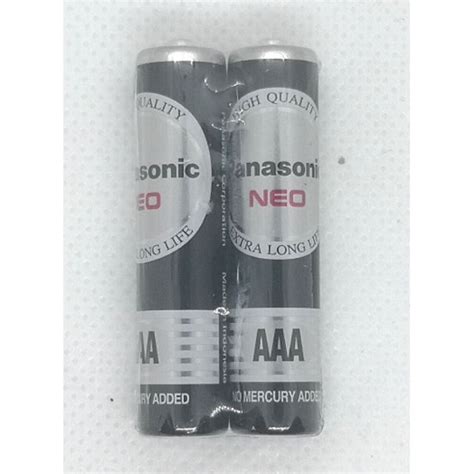 Panasonic ถ่านพานาโซนิค นีโอ สีดำ ขนาด Aaa 1 5 V Panasonic Neo จำนวน 2