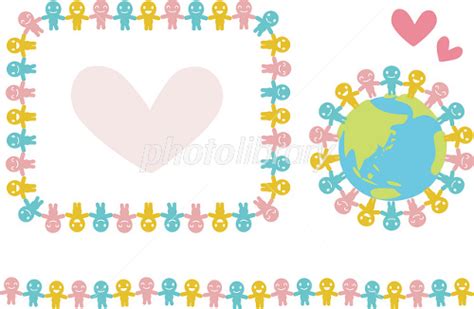 手をつないだ人々のフレーム イラスト素材 [ 2484803 ] フォトライブラリー Photolibrary