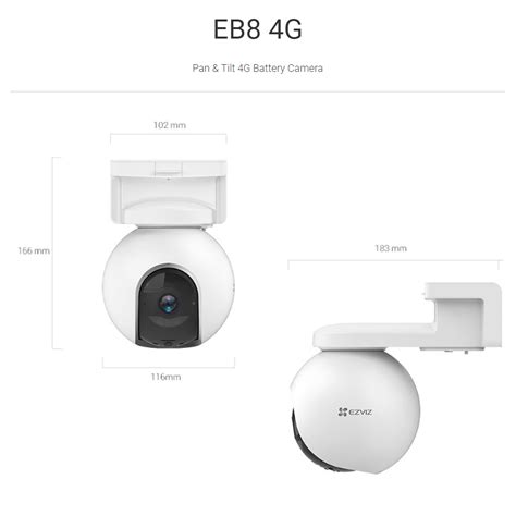 Ezviz Eb8 4g 3mp 2k Pan And Tilt Gps Battery Powered Two Way Talk Color