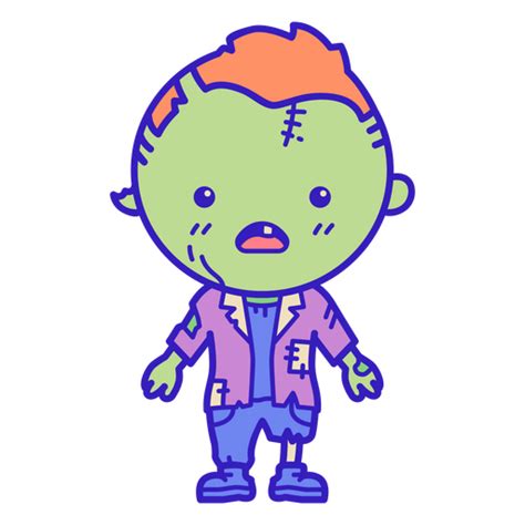 Design Png E Svg De Personagem De Desenho Animado Bonito De Zumbi Para