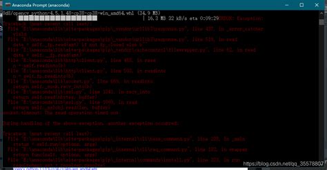 anaconda installation opencv python error solution programmerah