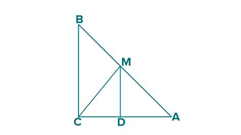 Abc Is A Triangle Right Angled At C A Line Through The Mid Point M Of