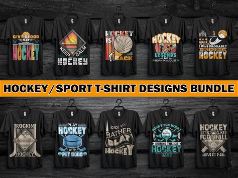 Hockey Sport T Shirt Designs Bundle On Behance