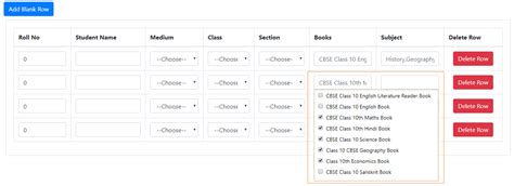 create dynamic row with custom multiselect dropdown in angular 8