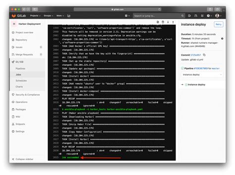 automated vmware harbor registry deployment with gitlab