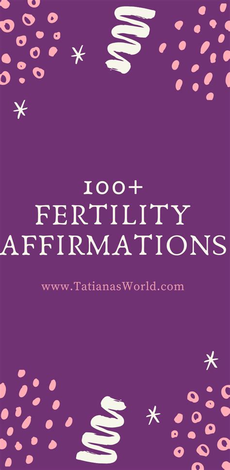 100 Affirmations For Fertility Affirmations Fertility Love My Body