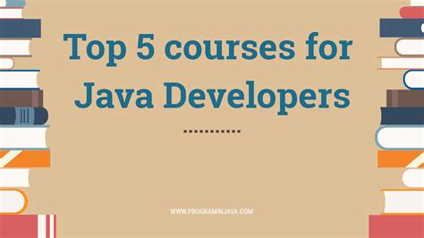 top 5 courses for java spring developers ~ program in java java