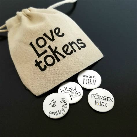 sex love tokens lovers pocket coins naughty stone adult date night