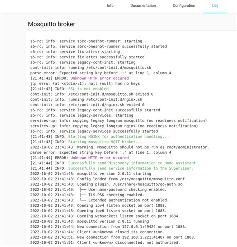 mqtt broker not working on bootup configuration home assistant