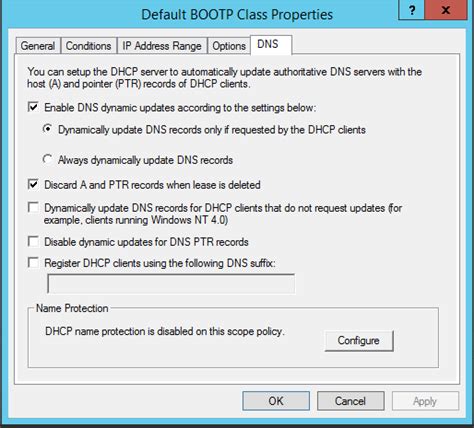 dhcp scope and policy setup how do i uncheck these powershell