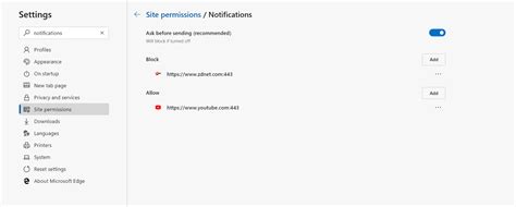 push notifications in edge chromium microsoft community