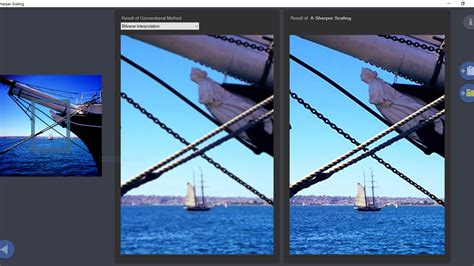 a sharper scaling upscales images better than photoshop