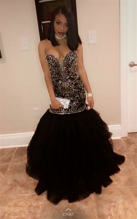 Black Mermaid Tulle Prom Dresses Sweetheart Beading Crystals African