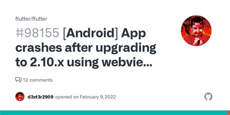 [android] app crashes after upgrading to 2 10 x using webview video