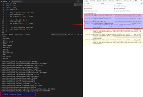go command not found and dlv debug is not working · issue 2138