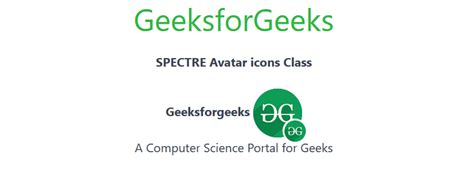 spectre avatar icons geeksforgeeks