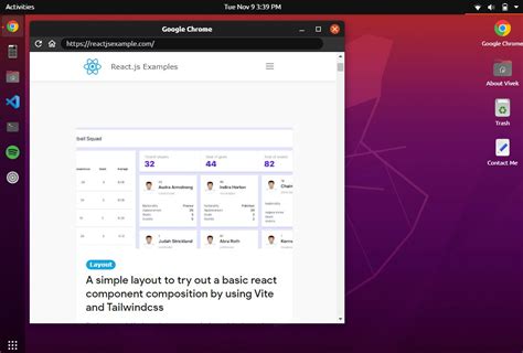 web simulation of ubuntuos made using react and tailwind css