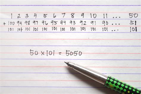 how to add consecutive integers from 1 to 100 9 steps