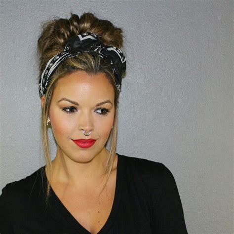 Stylish Messy Bun With Scarf