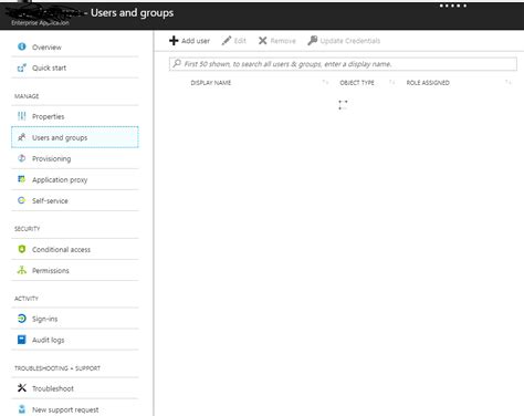 configure azure ad authentication for a web app app services
