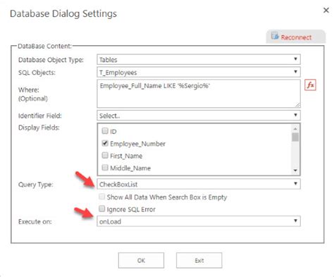 how to retrieve data from an external database in a checkboxlist