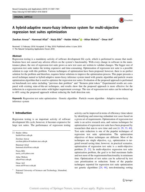 a hybrid adaptive neuro fuzzy inference system for multi objective