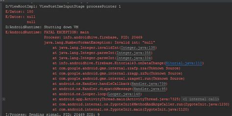 android java lang numberformatexception invalid int null stack