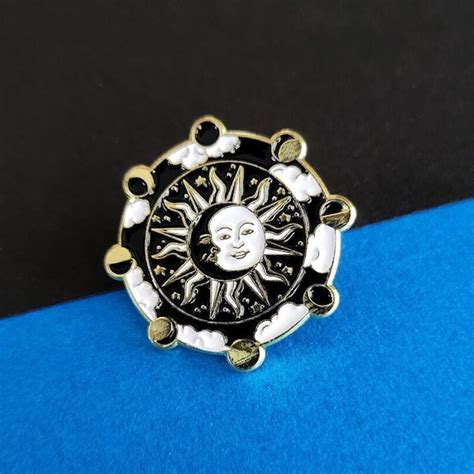 Moon Enamel Pin Etsy