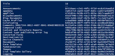 retrieve all list names and list guids from sharepoint online site